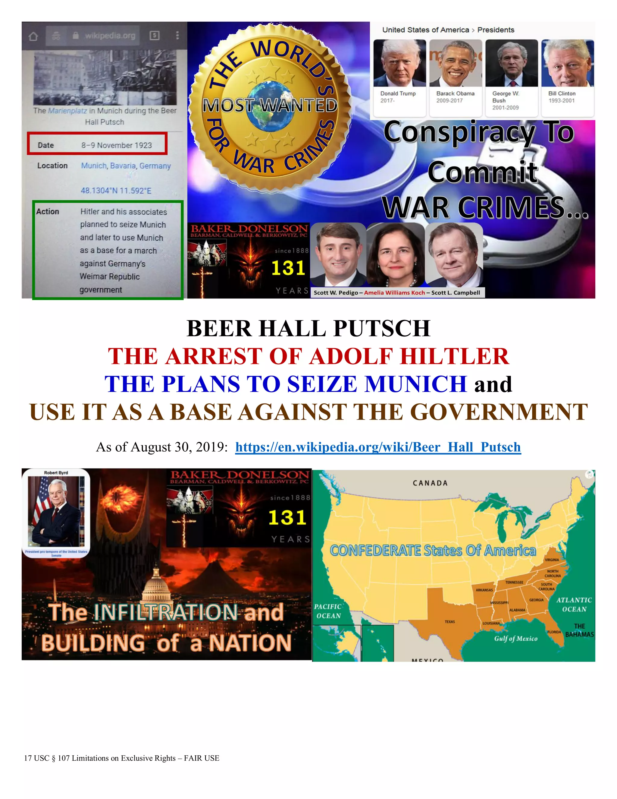 ADOLF HITLER - ARREST & TRIAL (Beer Hall Putsch) Wikipedia | PDF