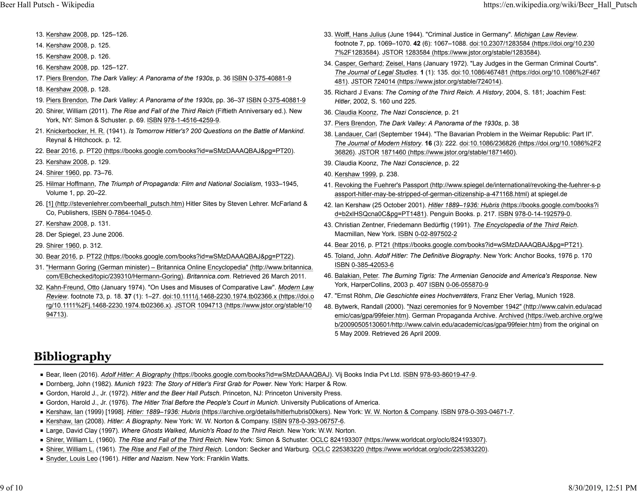 ADOLF HITLER - ARREST & TRIAL (Beer Hall Putsch) Wikipedia | PDF