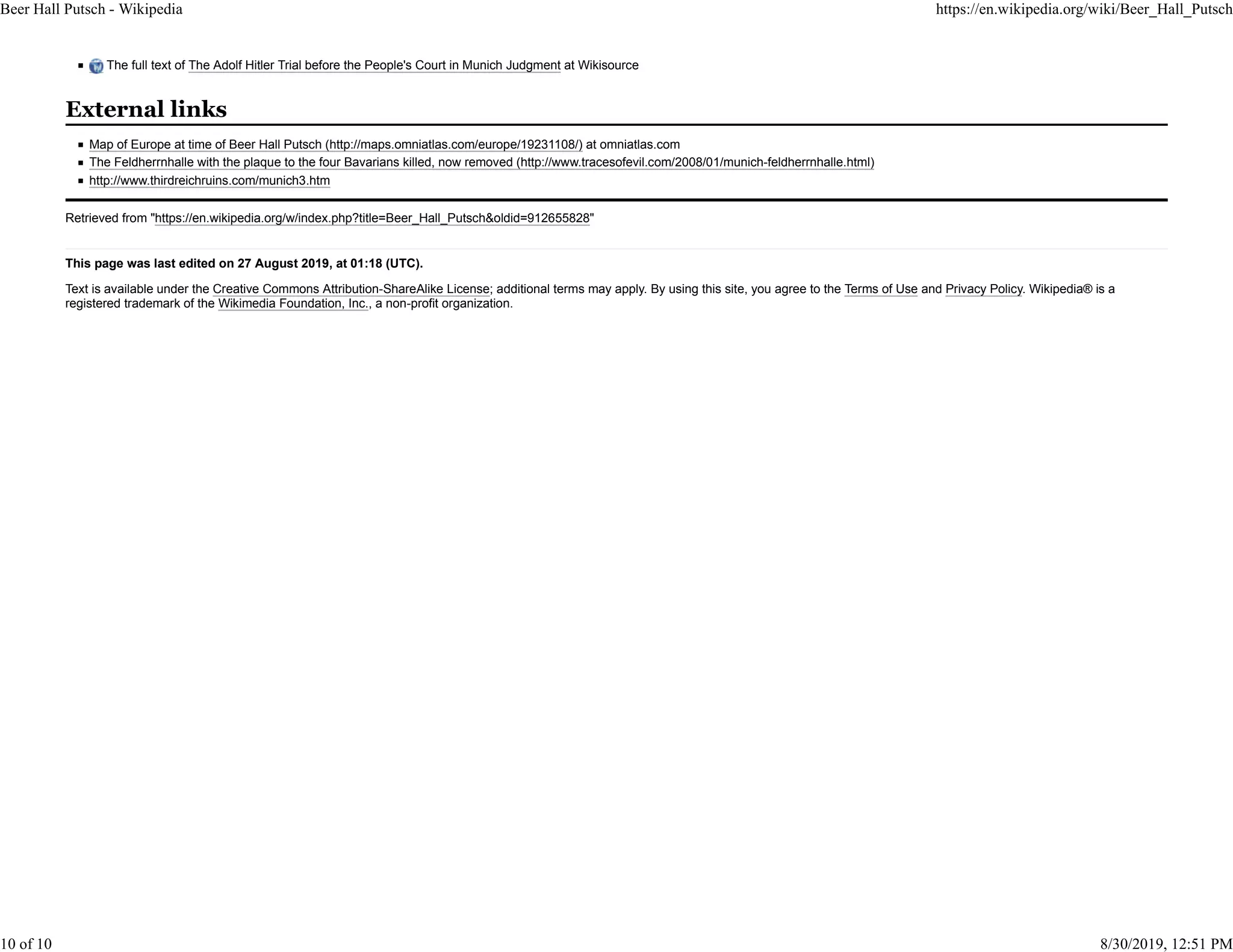 ADOLF HITLER - ARREST & TRIAL (Beer Hall Putsch) Wikipedia | PDF