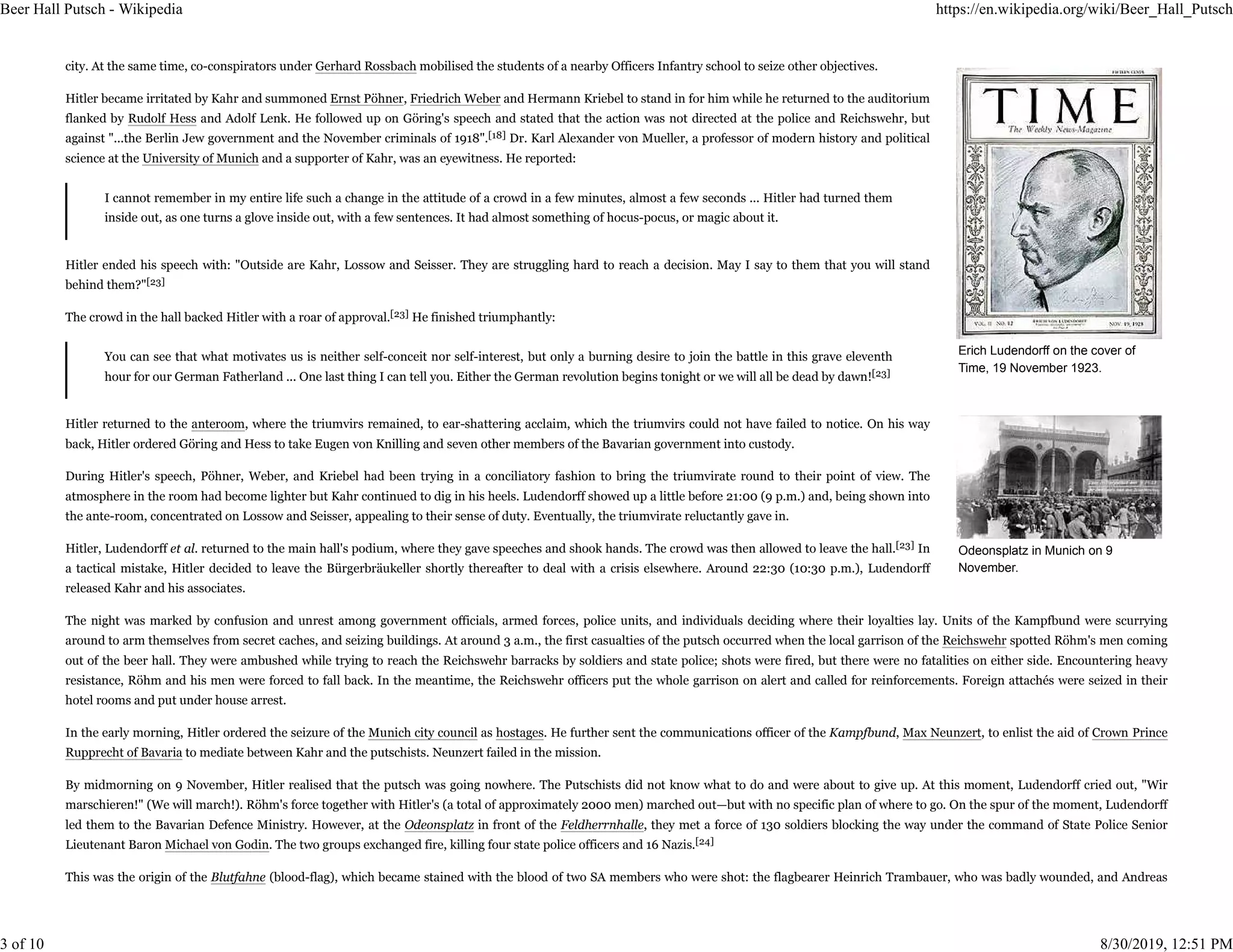 ADOLF HITLER - ARREST & TRIAL (Beer Hall Putsch) Wikipedia | PDF