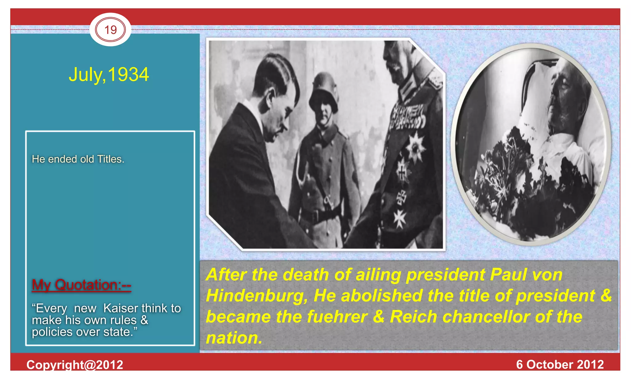 Adolf Hitler Biography | PPTX