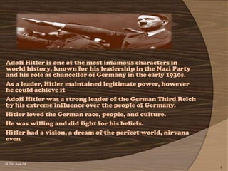 Adolf hitler (leadership) | PPTX | Death, Injury, or Military Conflict ...
