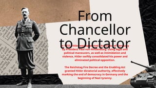 Adolf Hitler Slides.pptx and history to adolf hitler | PPTX