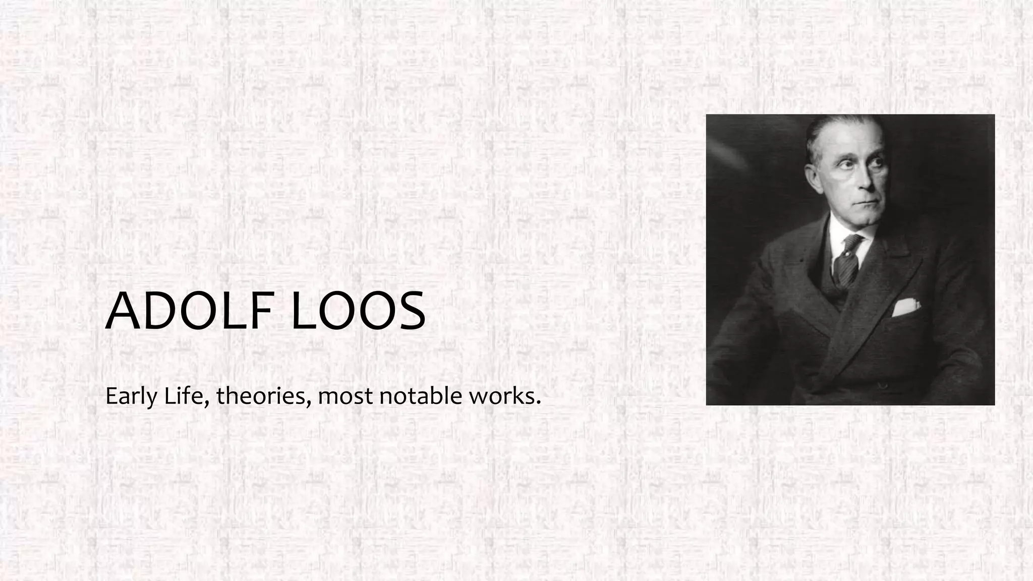 Adolf loos | PPTX