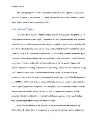 Instructional Intervention Analysis and Reflection | DOCX