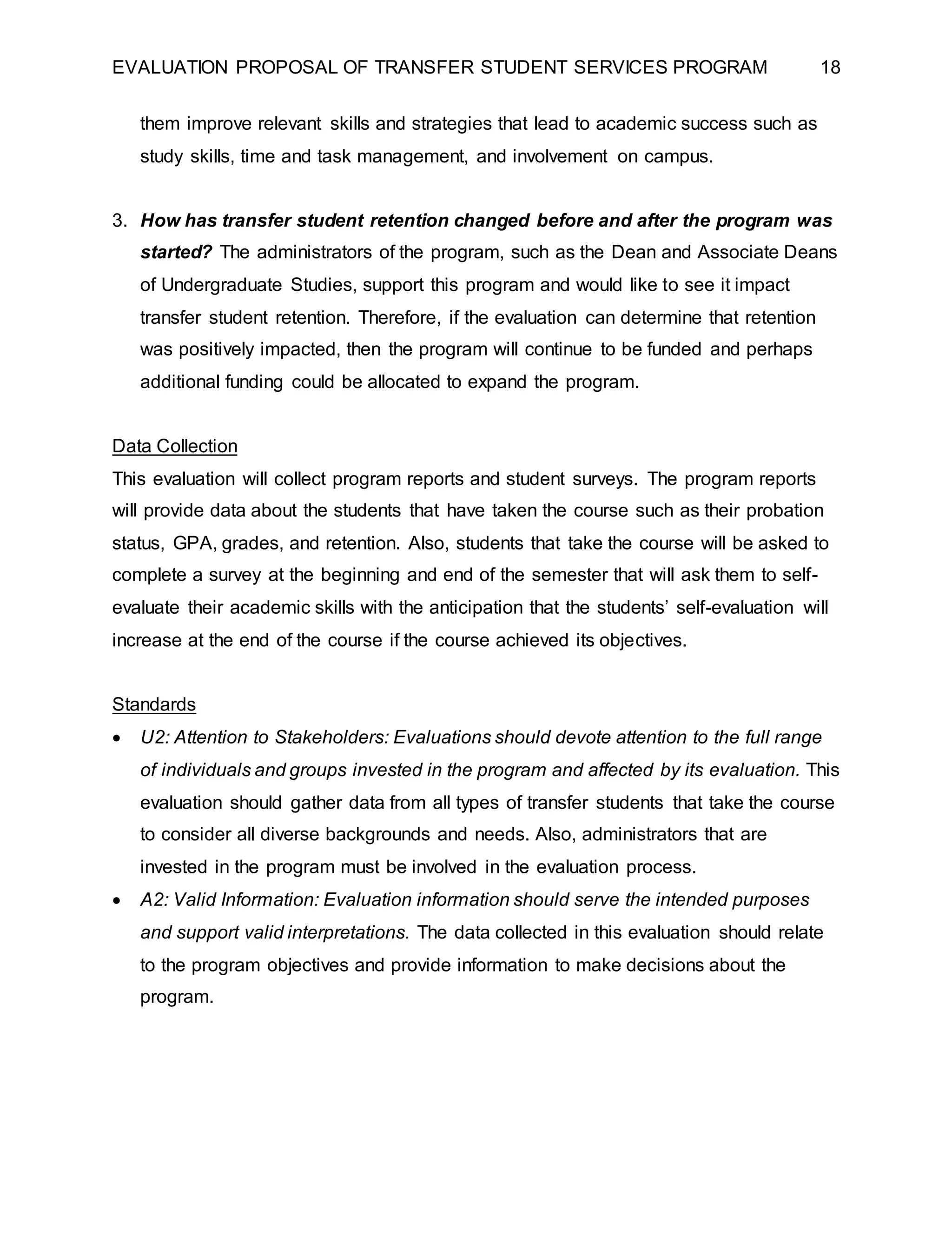 Program Evaluation Proposal | DOCX