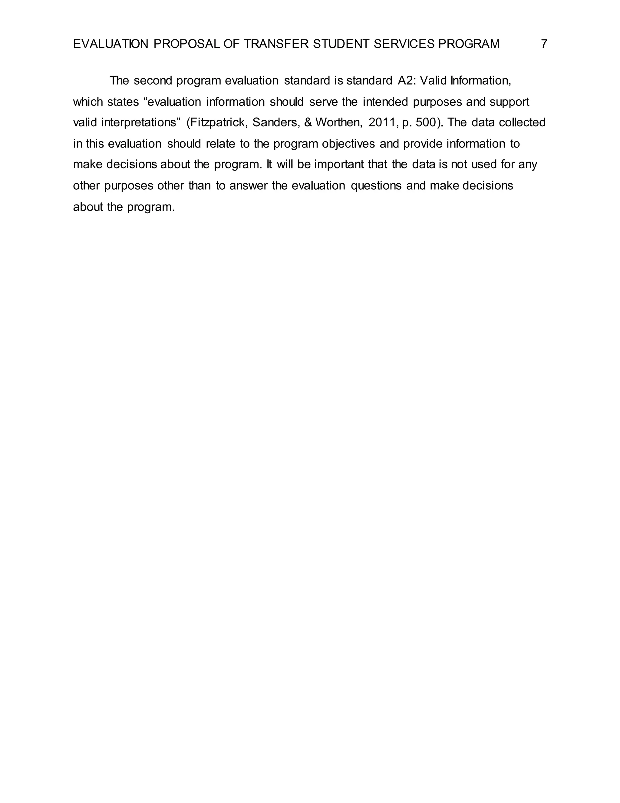 Program Evaluation Proposal | DOCX