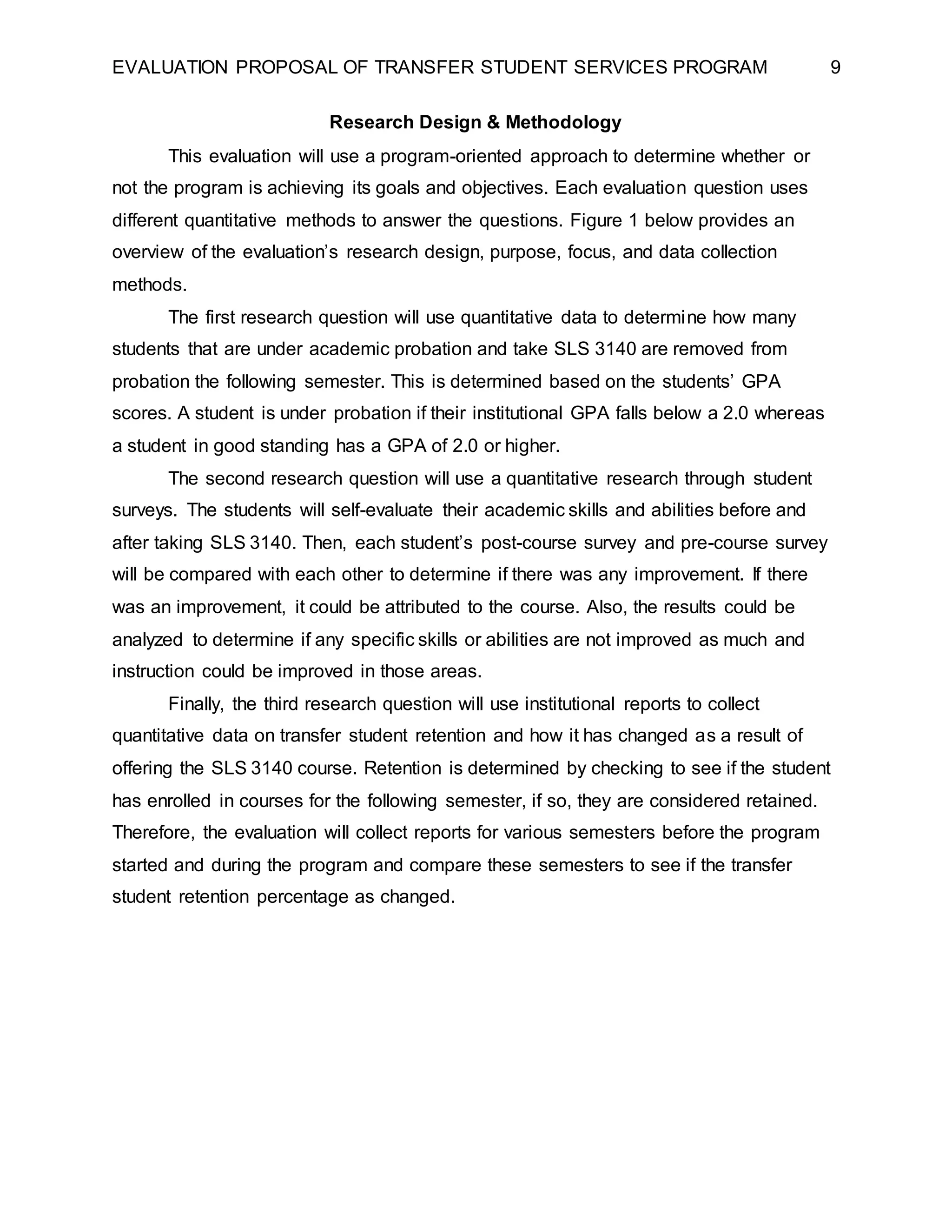 Program Evaluation Proposal | DOCX