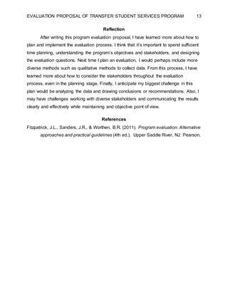 Program Evaluation Proposal | DOCX | Undergraduate Education | College ...