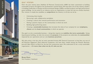 Adolfson & peterson construction redefining sustainable brochure | PDF