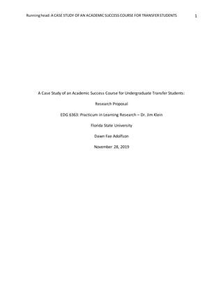 Case Study Research Proposal | DOCX
