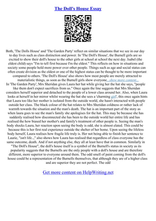 A Doll House Essay | PDF