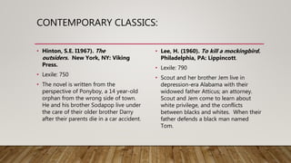 Adol lit multi genre text set | PPT