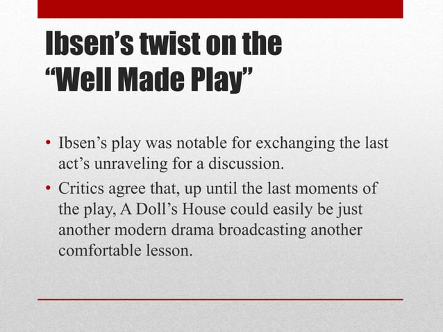 A doll’s house by Henrik Ibsen | PPTX | Classical Music | Music