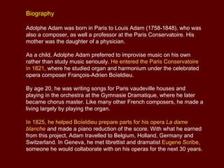 Adolphe Charles Adam Biography | PPT