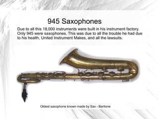 Adolphe sax and the Saxophone | ODP