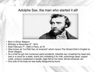 Adolphe sax and the Saxophone | ODP