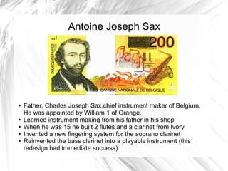 Adolphe sax and the Saxophone | ODP