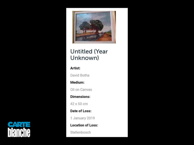 Adolph van Coller Missing Paintings | PPTX
