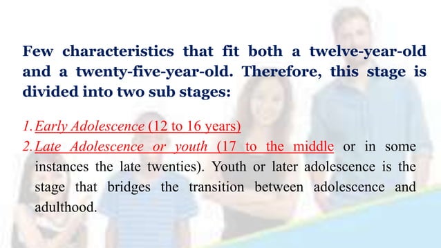 adolescence age | PPT