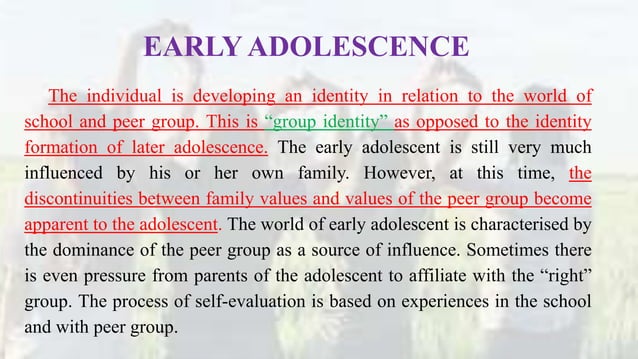 adolescence age | PPT