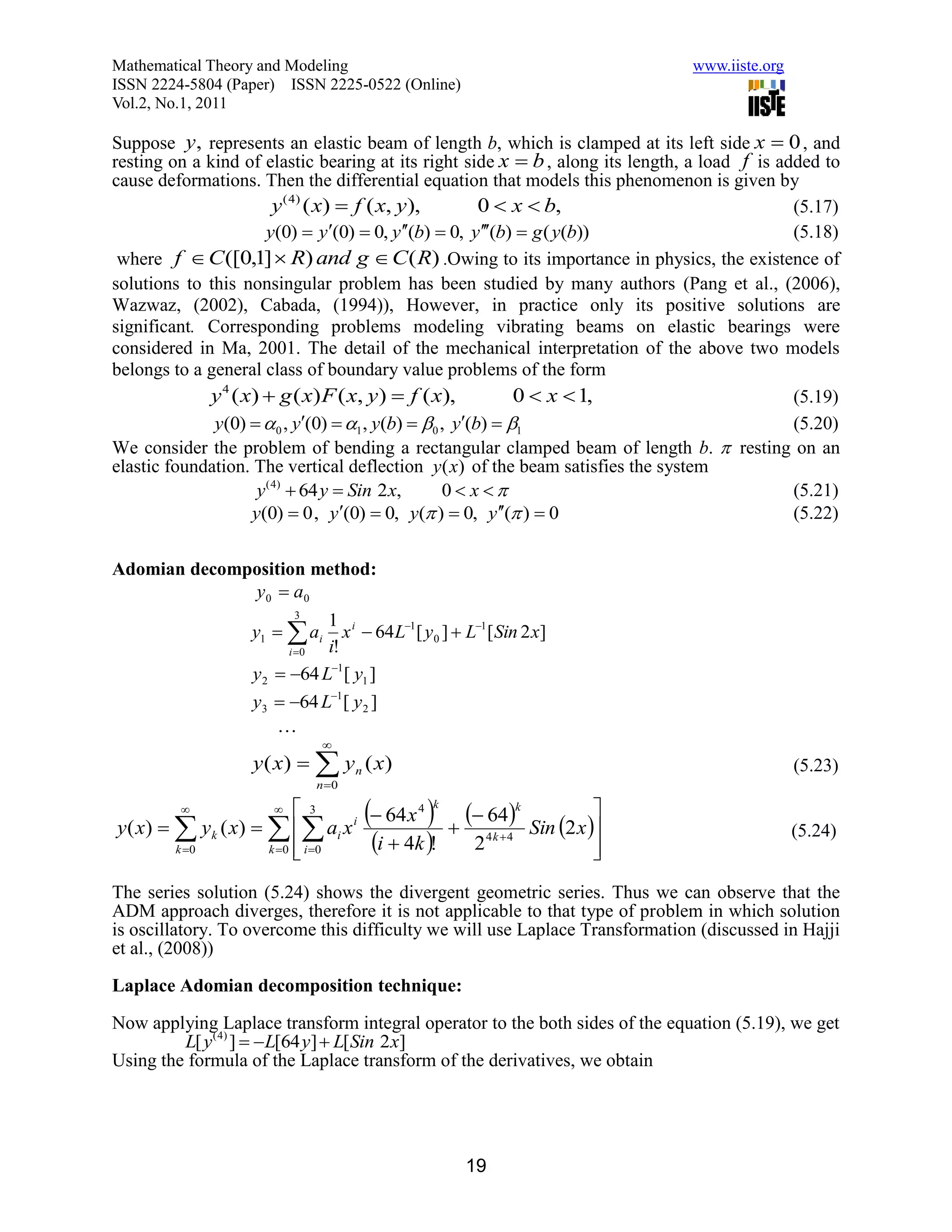 Adomian decomposition method for solving higher order boundary value problems | PDF