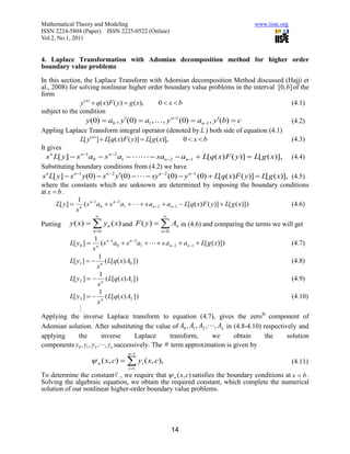 Adomian decomposition method for solving higher order boundary value problems | PDF