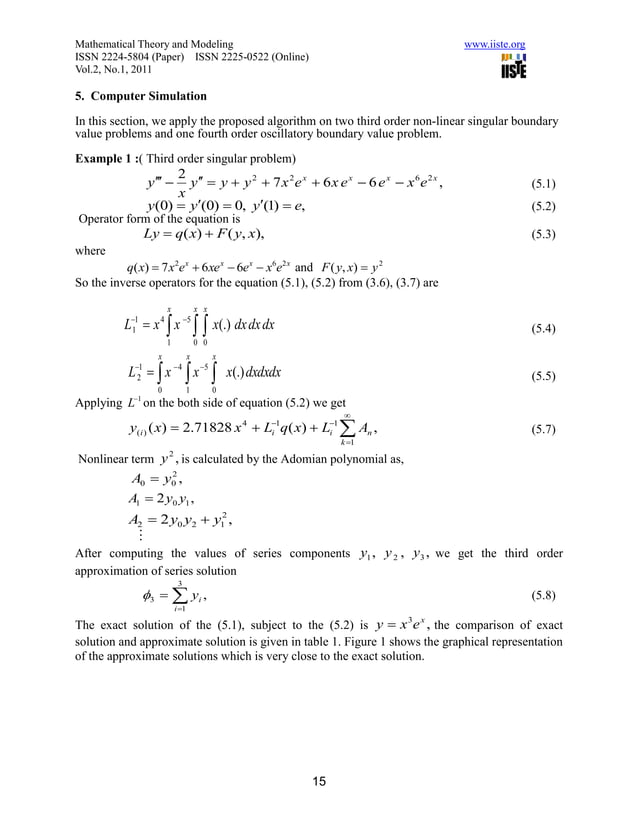Adomian decomposition method for solving higher order boundary value problems | PDF | Physics ...