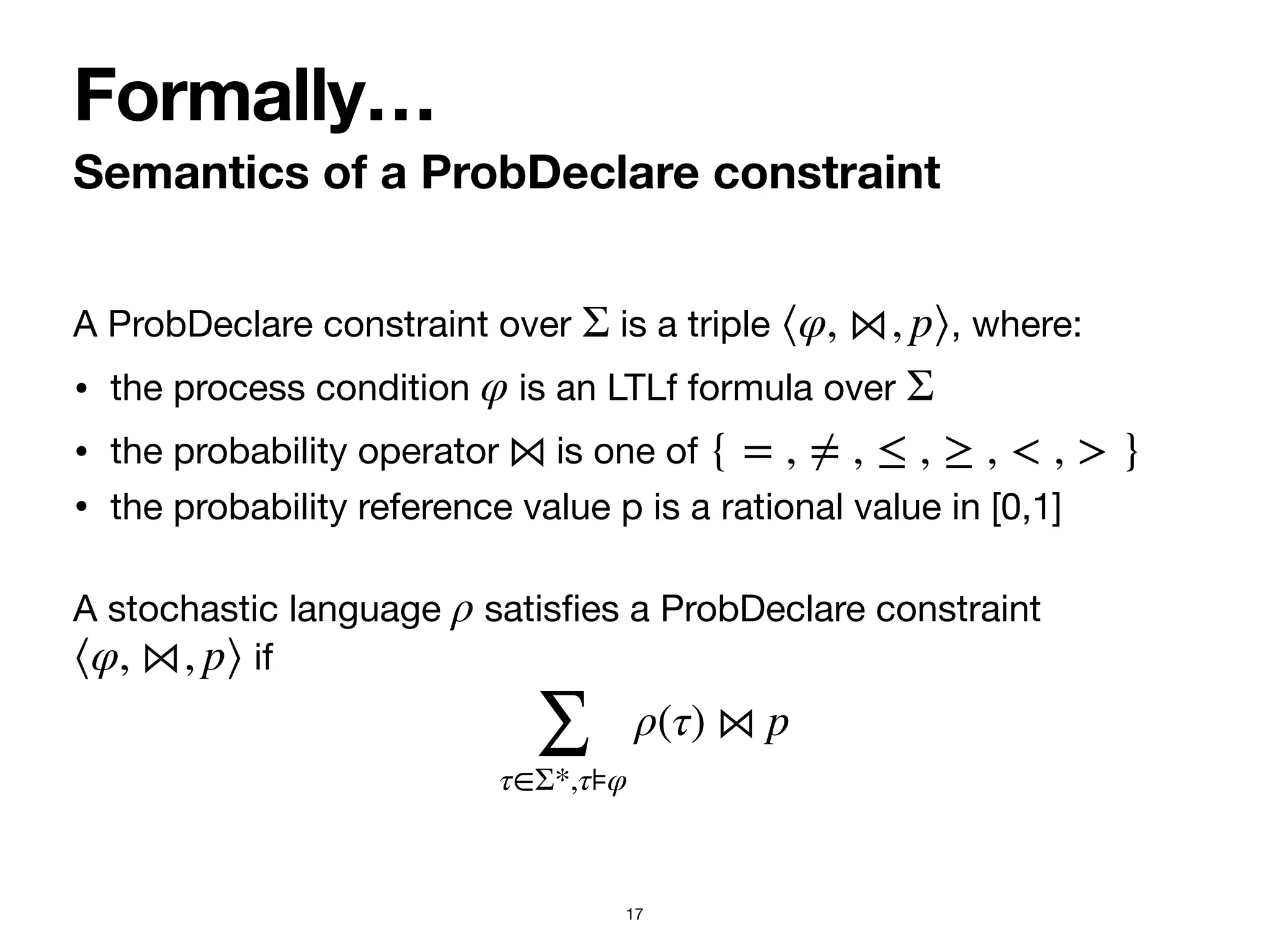 Process Reasoning and Mining with Uncertainty | PPT