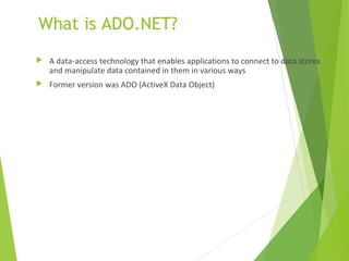 ADO.NET