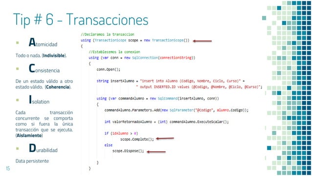 Ado.Net - mejores prácticas | PPTX
