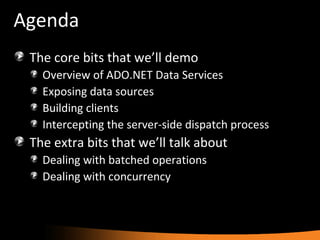 ADO.NET Data Services | PPT