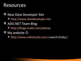 ADO.NET Entity Framework | PPT