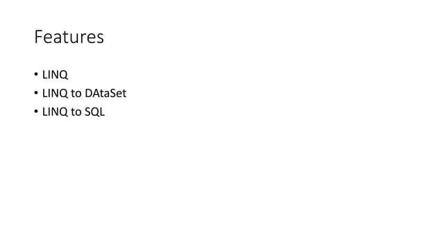 ADO.NET Introduction | PPTX | Databases | Computer Software and Applications