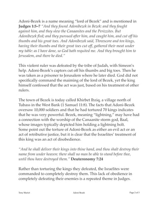 Adoni Bezek | PDF