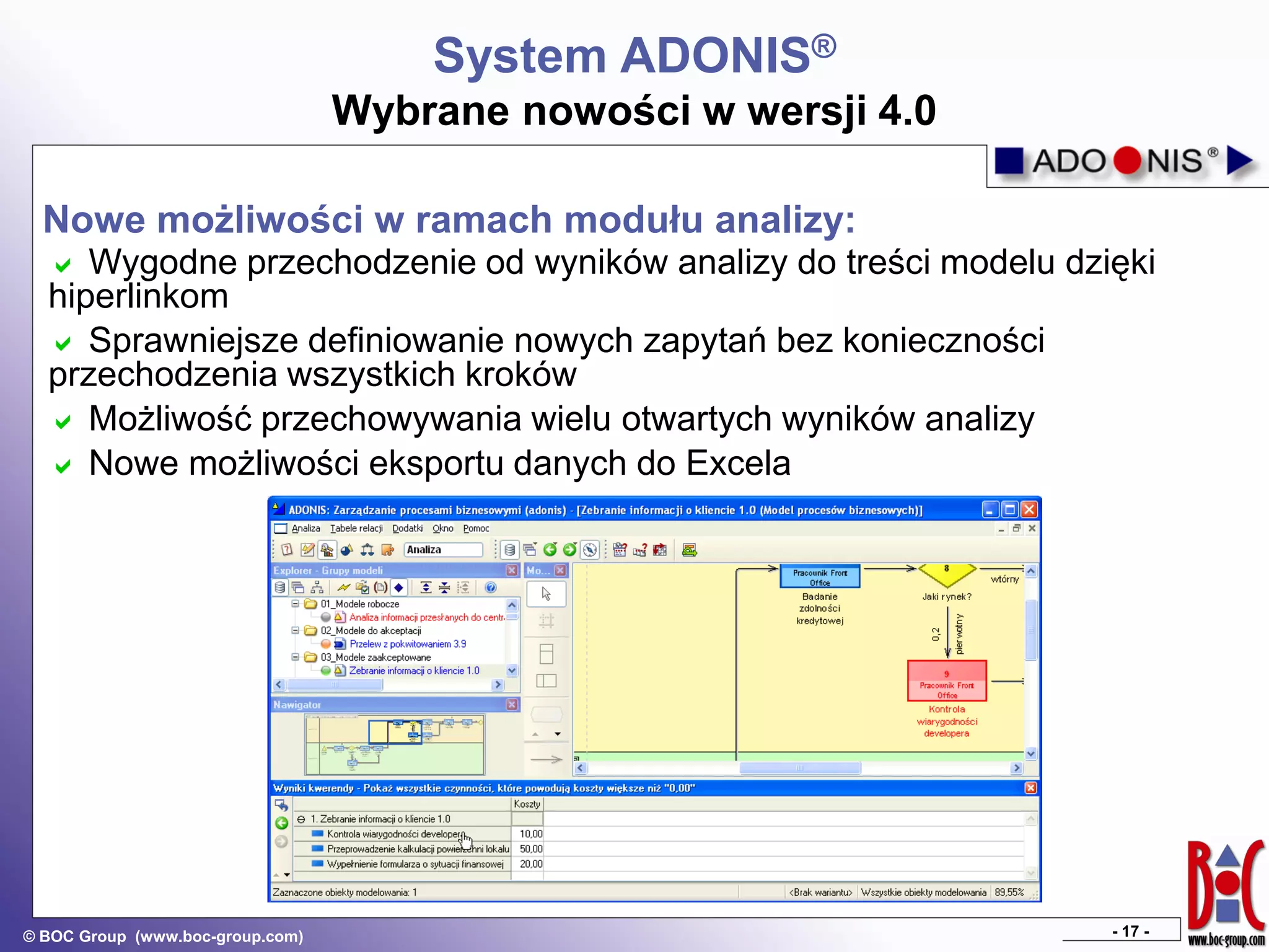 ADONIS 4.0 - prezentacja nowych funkcji | PDF