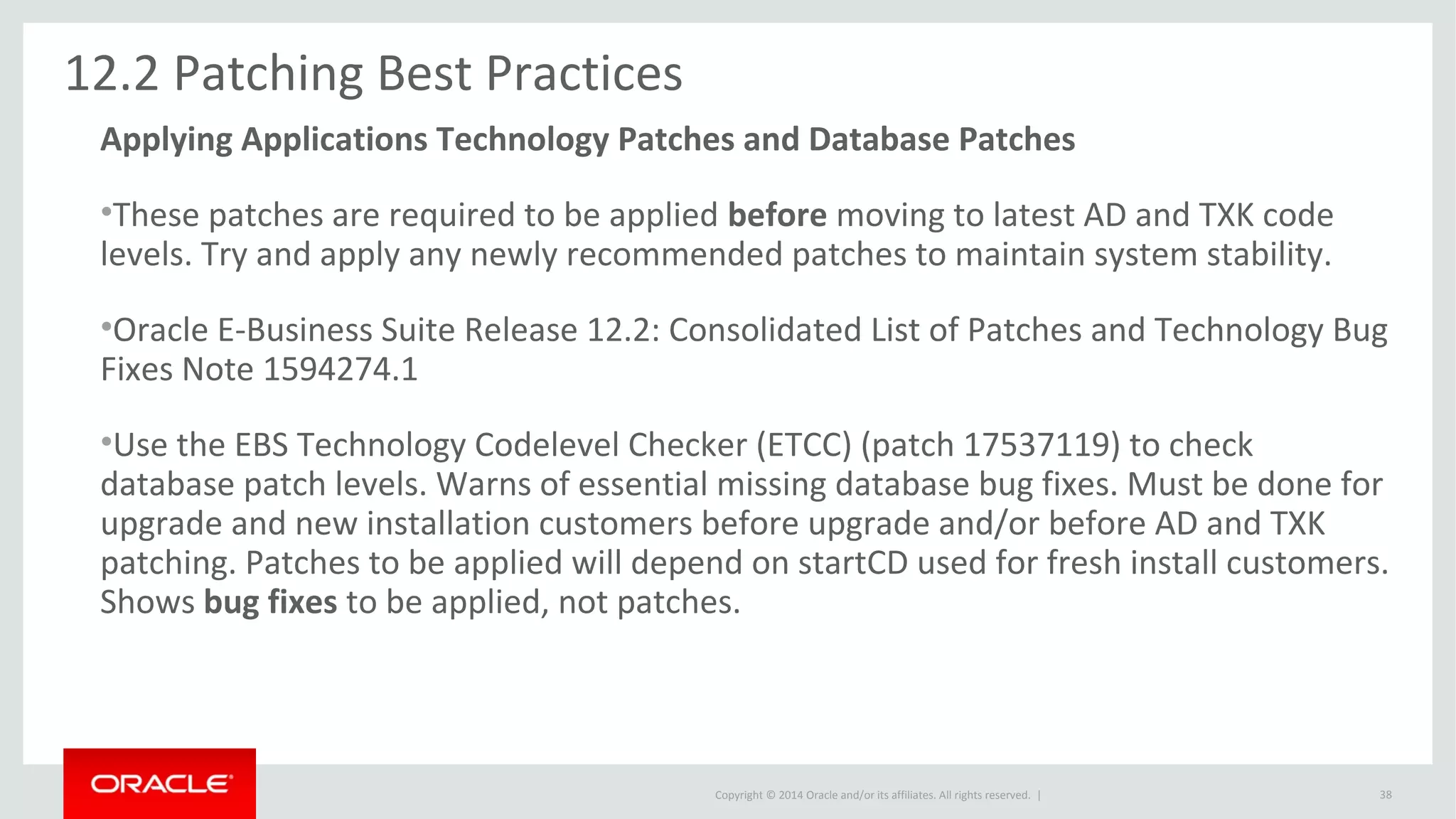 Adop and maintenance task presentation 151015 | PPT