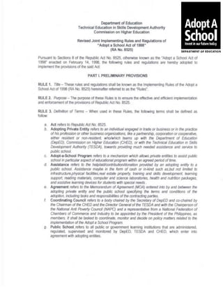 Adopt-a-School Program Kit | DOCX