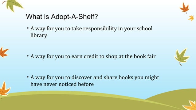 Adopt a-Shelf Program | PPT