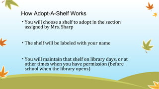 Adopt a-Shelf Program | PPT