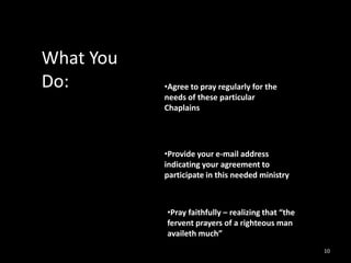 Adopt a chaplain | PPT