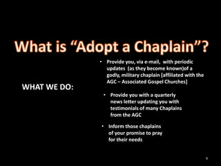 Adopt a chaplain | PPT