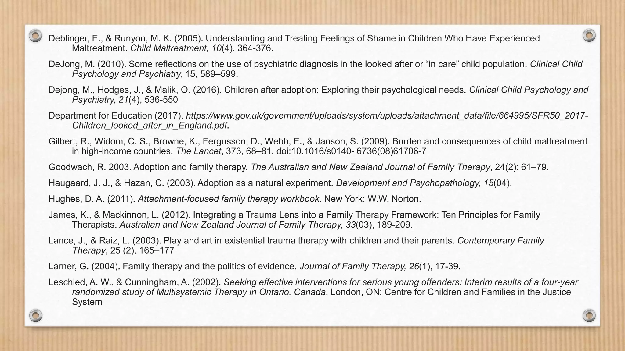 Adopted families and systemic family therapy | PPTX