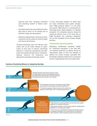 Adopting DevOps: Overcoming Three Common Stumbling Blocks | PDF