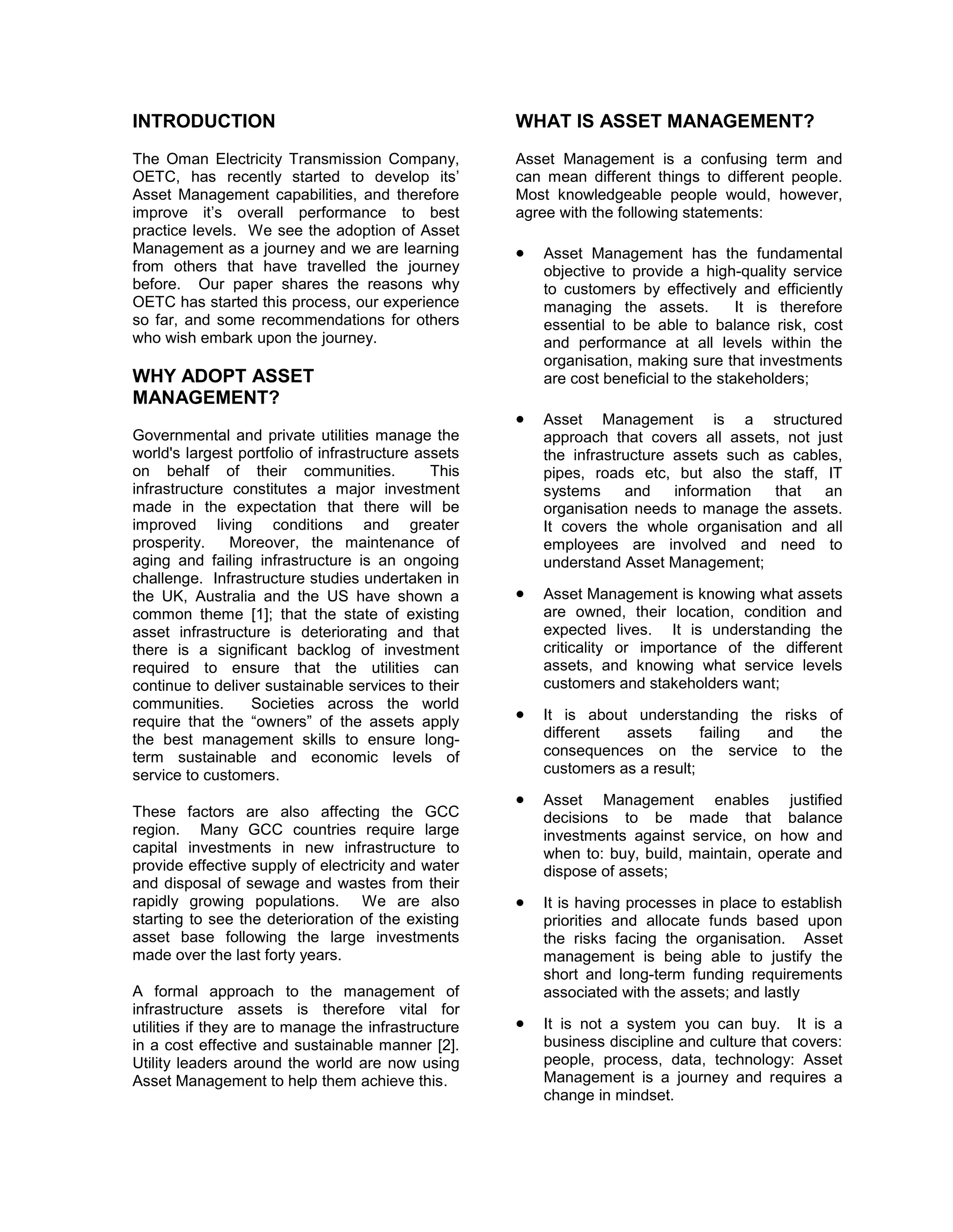 Adopting best practice asset management | PDF | Business Utilities | Business