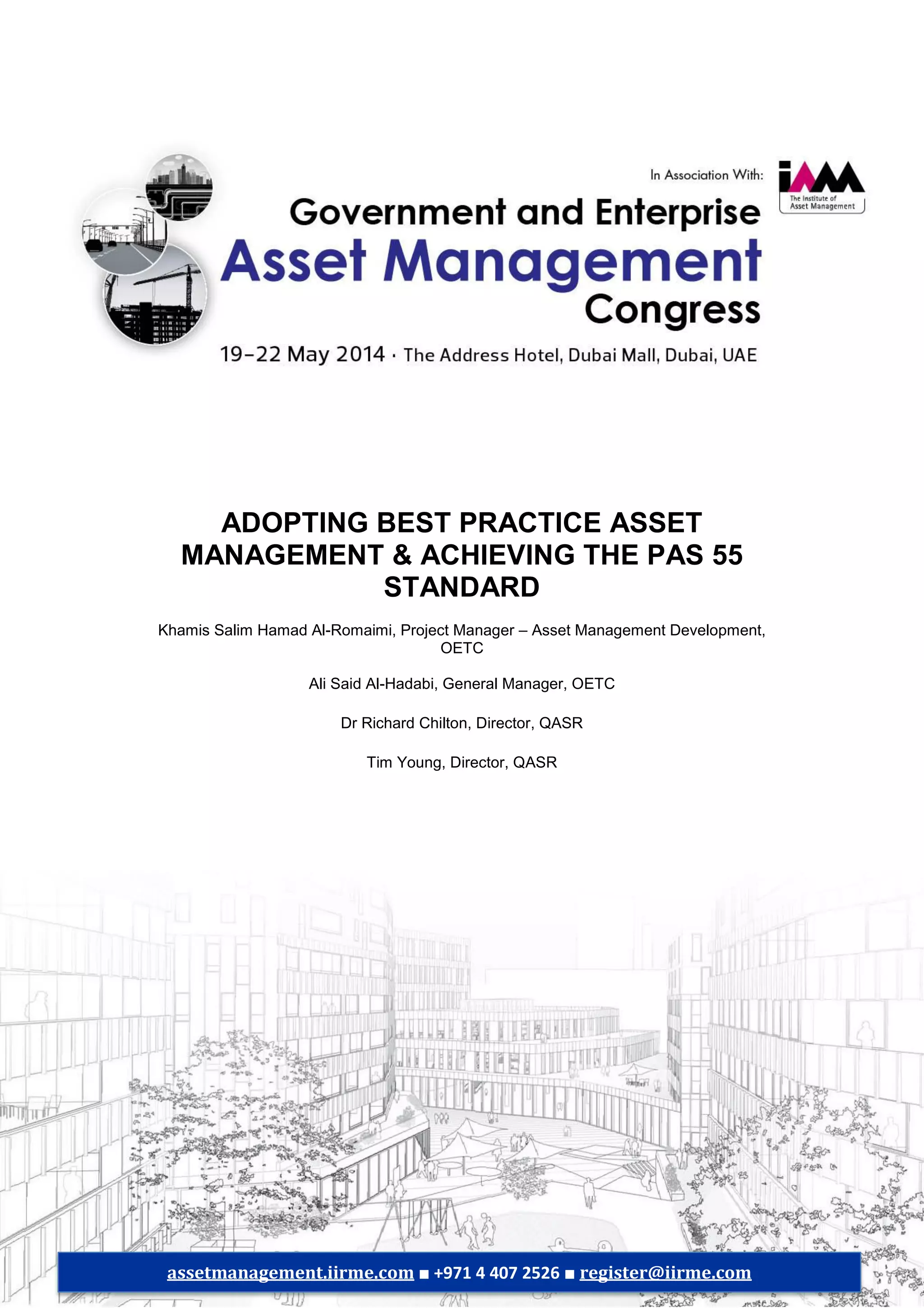 Adopting best practice asset management | PDF