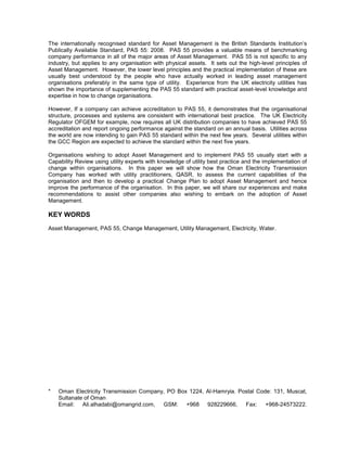 Adopting best practice asset management | PDF | Business Utilities ...