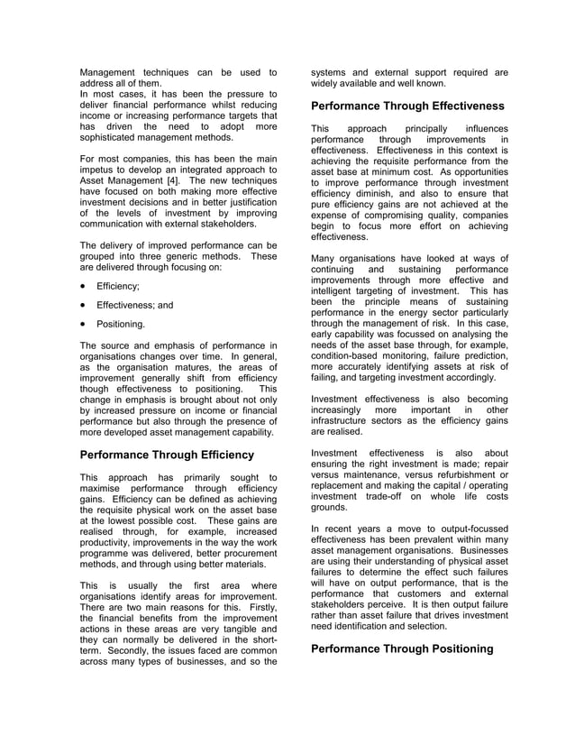 Adopting best practice asset management | PDF | Business Utilities ...