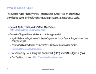 Adopting scaled agile framework webinar v1.0 | PPT