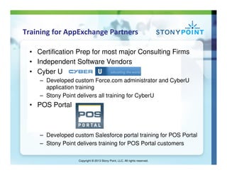 Adoption stony point salesforce end user training overview | PDF